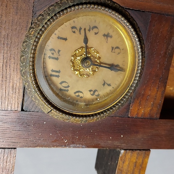 Wood Clock 1902 | Wall Decor | Rare Vintage Wood Mantel Clock With ...